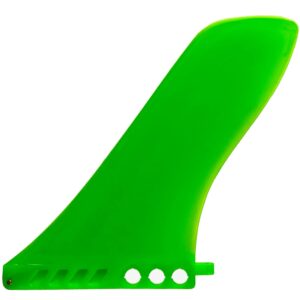 sarusurf 9" us box center fin safety flex soft replacement for longboard race sup cruise stand up paddleboard river surf fishing airsup air7 skeg (green)