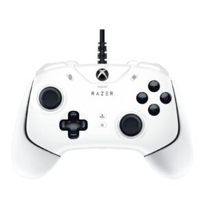 razer wolverine v2 wired gaming controller for xbox series x|s, xbox one, pc: remappable front-facing buttons - mecha-tactile action buttons and d-pad - trigger stop-switches - white