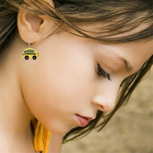 CHUNYANAN Lovely Simulation Bus Dangle Earrings Resin Cartoon Car Funny Earrings For Women Jewelry (Bus Dangle Earrings)