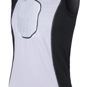 TUOY Padded Sleeveless Shirt Chest Sternum Protector Heart Guard Compression Protective Shirt