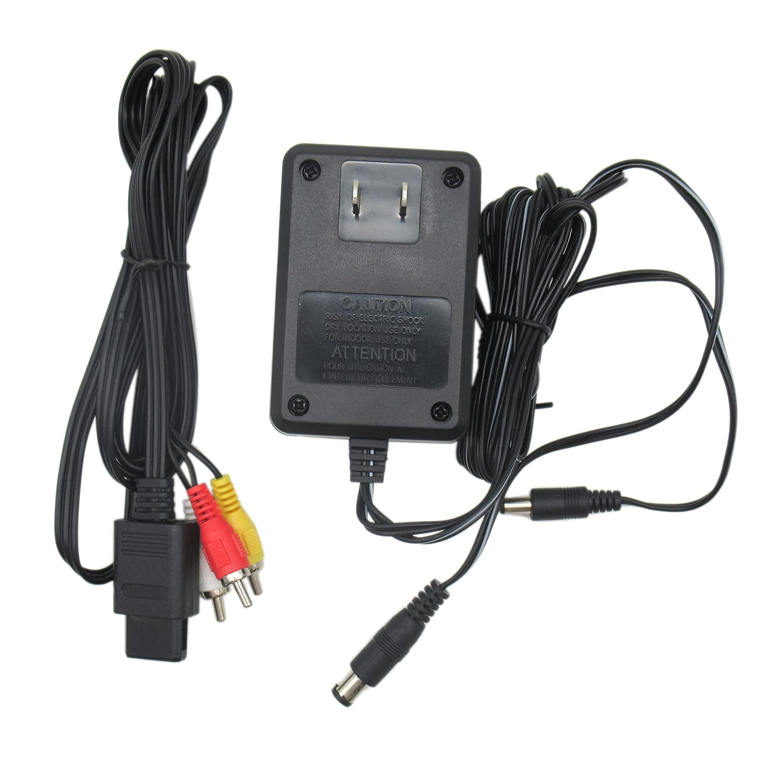 NGHTMRE New AC Adapter Power Cord & AV Cable for Super Nintendo SNES Systems