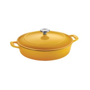 tramontina covered braiser cast iron 4 qt sunrise, 80131/088ds