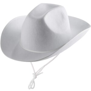 white cowboy hat - (pack of 2) white cowgirl hat for women and men with adjustable neck drawstring, dress-up parties, and play costume accessories, fits most teen girls boys, and adults