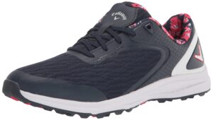 callaway women's coronado v2 sl golf shoe, blue/white/red, 8.5