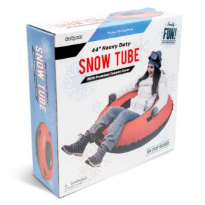 GoSports 44 in Heavy-Duty Winter Snow Tube with Premium Canvas Cover - Commercial Grade Sled - Choose Your Style