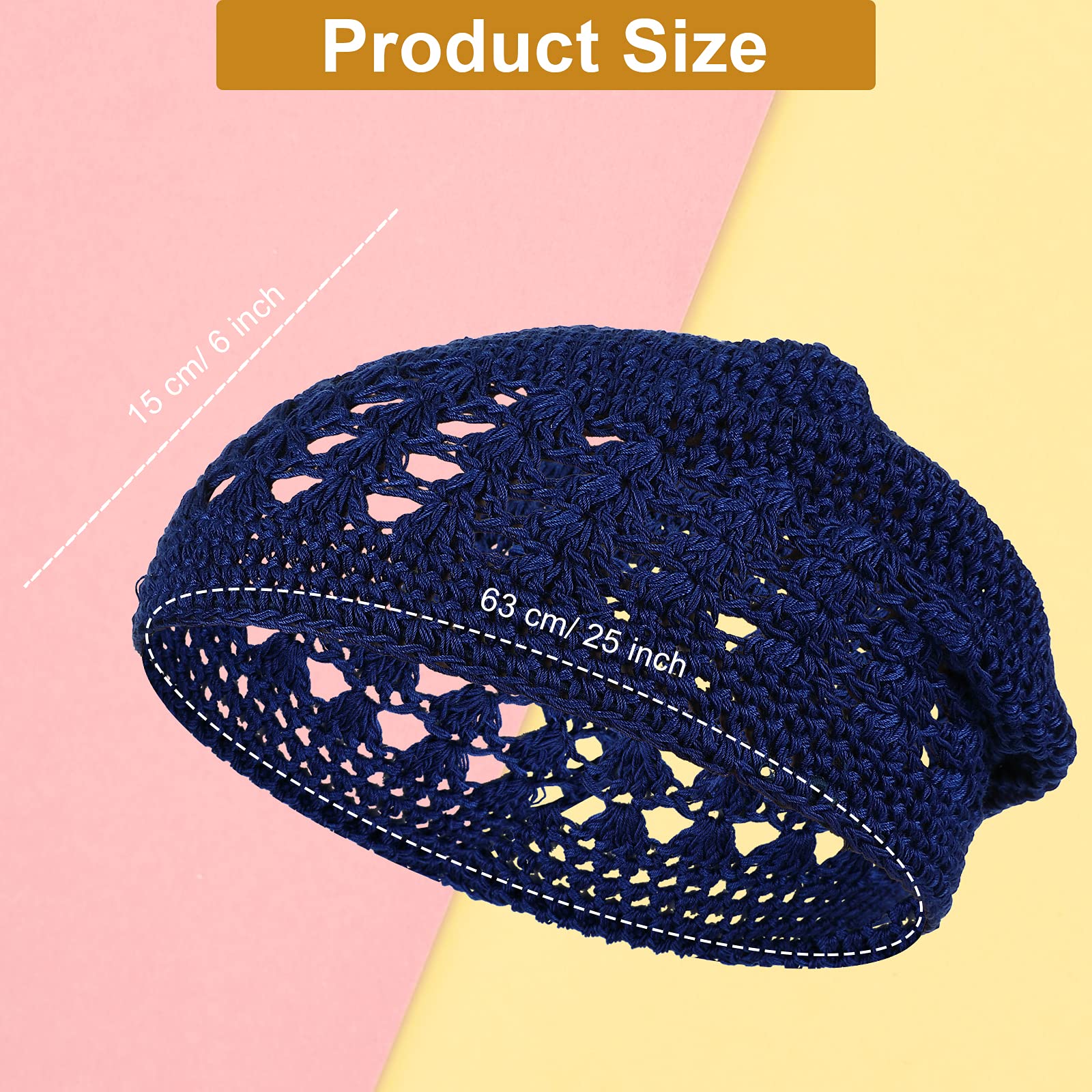 6 Pieces Knit Kufi Hats Crochet Beanie Skull Caps Solid Colors Knit Cap Stretchy Knitted Crochet Hats for Men Women Teens Supplies