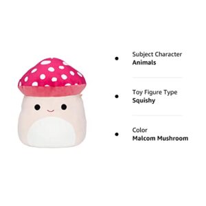 Squishmallows Official Kellytoy 8 Inch Squishy Soft Plush Toy Animals (Malcom Mushroom)