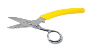 miller 925cs-ergo ergonomic metal electrician splicing scissors with scraper and file, easily portable electrician scissors for working technicians,