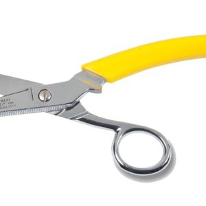 Miller 925CS-ERGO Ergonomic Metal Electrician Splicing Scissors with Scraper and File, Easily Portable Electrician Scissors for Working Technicians,