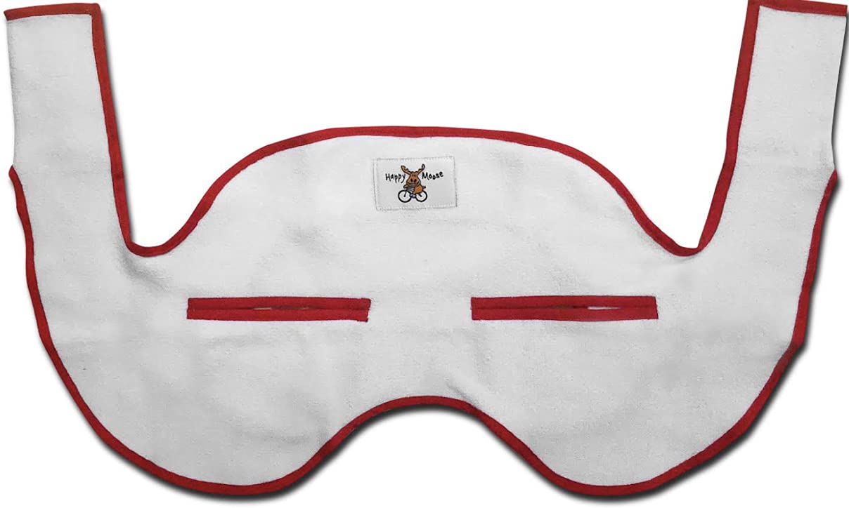 Handlebar Towel for Peloton Bike+, red trim, soft and absorbent