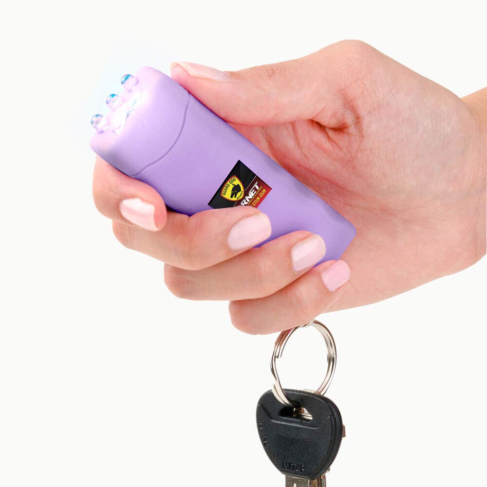 Guard Dog Pepper Spray Stun Gun Combo Pack - Self Defense Keychain Set, Personal Safety Devices for Women, Home Defense & Self Defense Kit (Lilac)