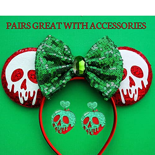 Poison Apple Snow White Witches Earrings for Women. Cute Halloween Cosplay Earrings for Women, Teens, College Students and Adults.