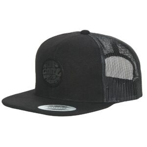 rip curl men's snapback trucker cap ~ premium wetty midnight black