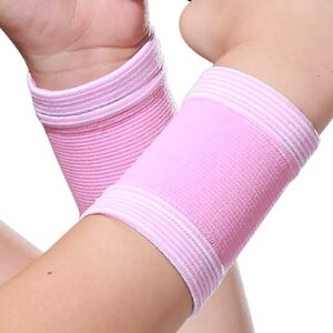 txbona child volleyball basketball wristbands,kids wrist brace,children sports wrist support(1 pair) (pink)