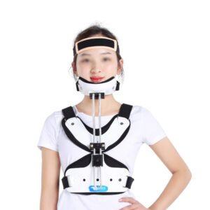 adjustable neck support orthosis adjustable head neck chest cervical thoracic orthosis ​for neck and upper back injuries relief surgery fixed rehabilitation device for men and women