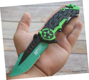 8.25 inch mtech tactical rescue stainless steel open folding pocket knife with clip outdoor survival hunting knife for camping by survival steel