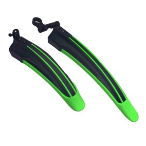 alephnull adjustable bike fender set front and rear standard 26 inch mountain bike splash guards (green, for mtb bike)