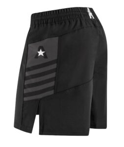 anthem athletics reignite 7 inch mma shorts - ibjjf approved jiu jitsu short for bjj, nogi grappling and wrestling - black & grey - large