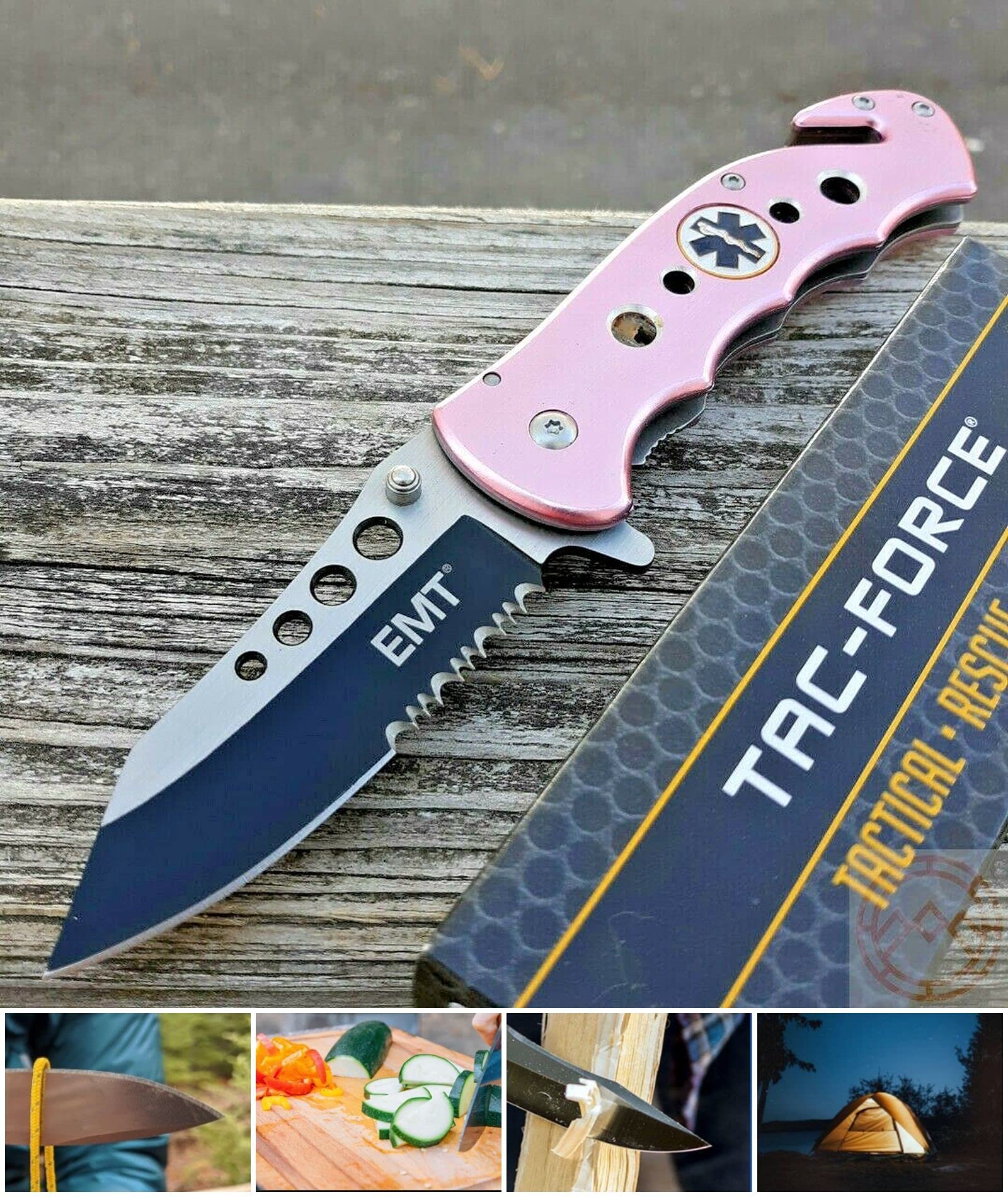 Linerlock Stainless Steel Open Folding Pocket Knife 3.25" Blade Aluminum Handle Outdoor Survival Hunting Knife for Camping by Survival Steel