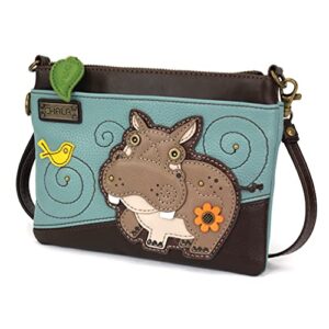 CHALA Mini Crossbody/Purse with Convertible Strap Stylish, Compact, Versatile - Hippo - blue