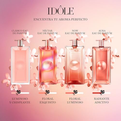 Lancôme Idôle Aura Eau de Parfum - Long Lasting Fragrance with Notes of Rose, Jasmine & Salted Vanilla - Sunny & Floral Women's Perfume - 3.4 Fl Oz