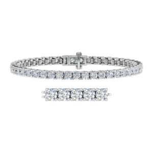 finerock 6 3/4 carat diamond tennis bracelet in 14k white gold (6.5 inch)