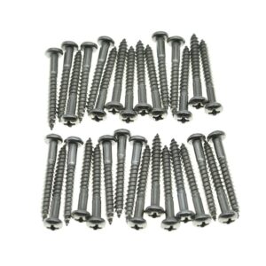 Dopro 30-Pack Stainless Steel Phillips Head Vintage-Style Guitar Tremolo Bridge Mounting Screws for Vintage FD Strat/Stratocaster