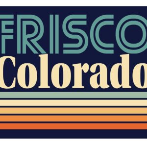 Frisco Colorado 2.5 x 1.25-Inch Vinyl Decal Sticker Retro Design