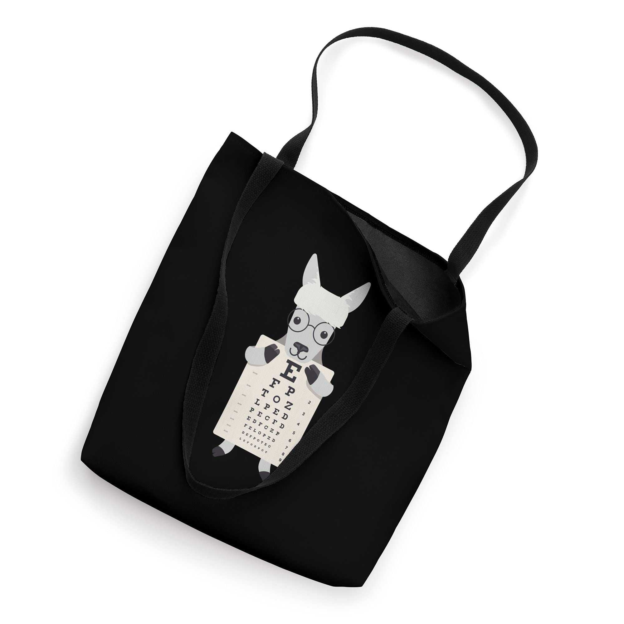 Llama Holding Eye Chart Vision Doctor Tote Bag