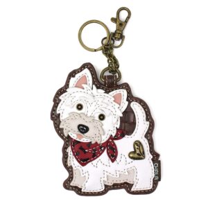 chala dog collection women's decorative key fob/coin purse accessory (westie)