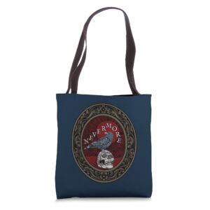 nevermore the raven edgar allan poe dark academia literature tote bag