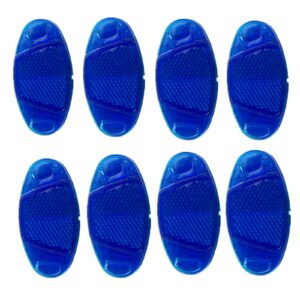 uoyu 8 pcs oval reflector bicycle spoke bicycle wheel mountain bike accessories signage decoration safe warning blue