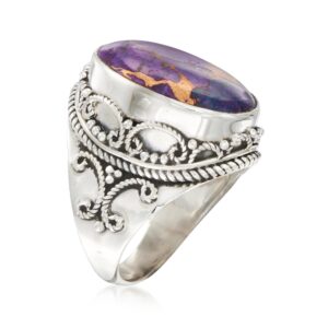 Ross-Simons Gemstone Scrollwork Ring in Sterling Silver