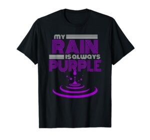 rain purple umbrella for violet favorite color t-shirt