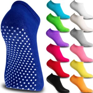 satinior 13 pairs non slip socks yoga pilates ballet barre socks sticky grippers socks for women elderly barefoot home hospital nursing