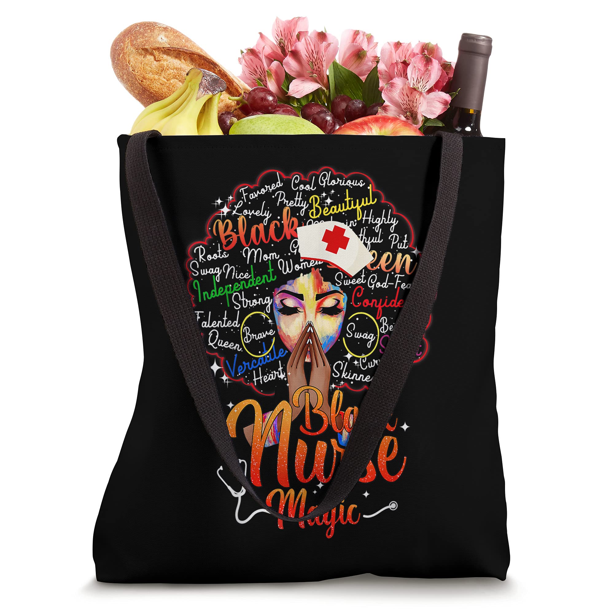 Black History Nurse Magic African American Pride Melanin Tote Bag