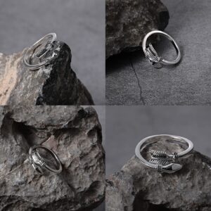 STJERNES 3Pcs 925 Sterling Silver Dainty Ring High Polished Stackable Adjustable Ring Eternity Bands Minimalist Jewelry