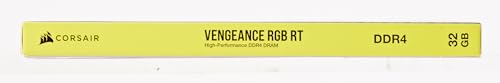 CORSAIR Vengeance RGB RT 32GB (2x16GB) DDR4 3600 (PC4-28800) C16 1.35V Desktop Memory, Black