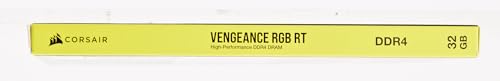 CORSAIR Vengeance RGB RT 32GB (2x16GB) DDR4 3600 (PC4-28800) C16 1.35V Desktop Memory, Black