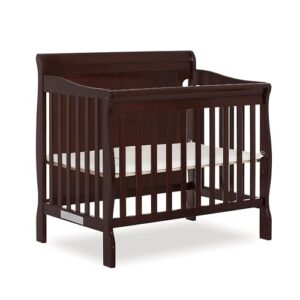 dream on me alice 3-in-1 full panel convertible mini crib, espresso, greenguard gold certified, 720 oz