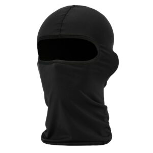 roxun balaclava ski mask, neck gaiter motorcycle scarf, summer cooling uv protector for men/women black