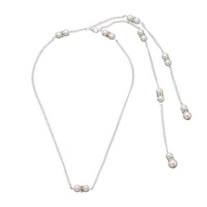 asphire vintage bridal pearl back chain necklace long pendant lariat y necklace crystal pearl 1920s costume wedding accessories for women