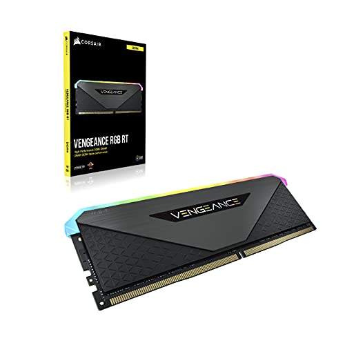 CORSAIR Vengeance RGB RT 32GB (2x16GB) DDR4 3600 (PC4-28800) C16 1.35V Desktop Memory, Black