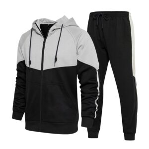 caluomatt mens tracksuit traning,gym,workout,performance sweatsuit khaki black xl