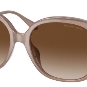 Michael Kors Woman Sunglasses Blush Camel Pearlized Frame, Smoke Gradient Lenses, 56MM