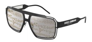 dolce & gabbana dg2270-1106k1 sunglasses matte black w/grey silver/gold graffiti 57mm