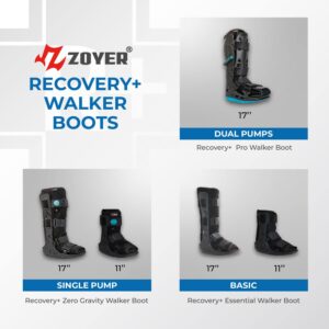 ZOYER Recovery+ 11" Zero Gravity Boot with Pump - Air Cam Fracture Boot, Universal Fit for Left or Right Foot (X-Large)