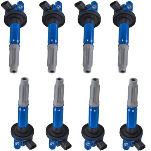 mck 8x heavy duty ignition coil pack compatible with ford f-150 f150 2011-2016 mustang v8 5.0 uf622 br3z-12029a uf-622 dg542 c1802 e1122 gn10420 5c1859 ic725 br3z12029a