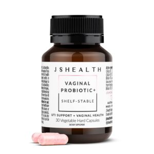 jshealth vitamins vaginal probiotic supplement - supports urinary and vaginal health – shelf stable yeast infection treatment for women (30 capsules)