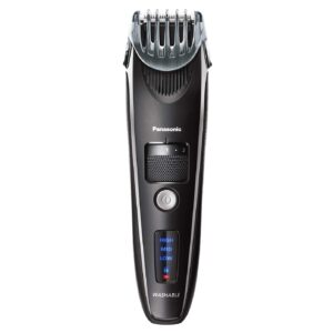 panasonic men's precision power beard, mustache and hair trimmer, cordless precision power, hair clipper with comb attachment and 19 adjustable settings, washable, broage cleaning brush